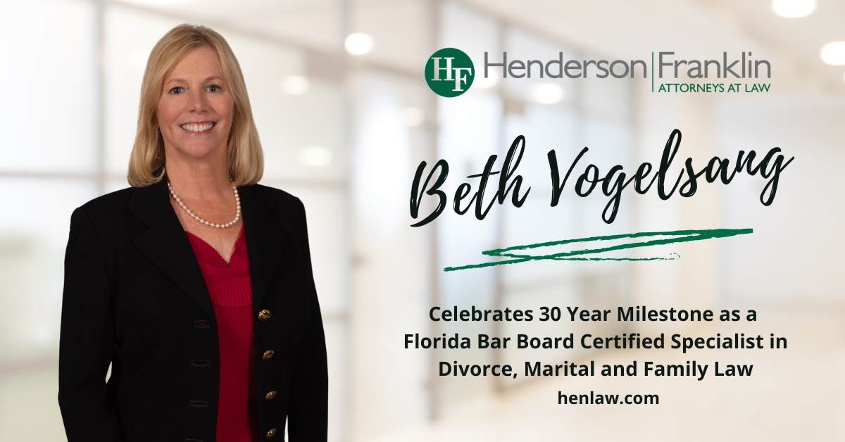 Beth Vogelsang Celebrates 30 Year Milestone as a Florida Bar Board ...