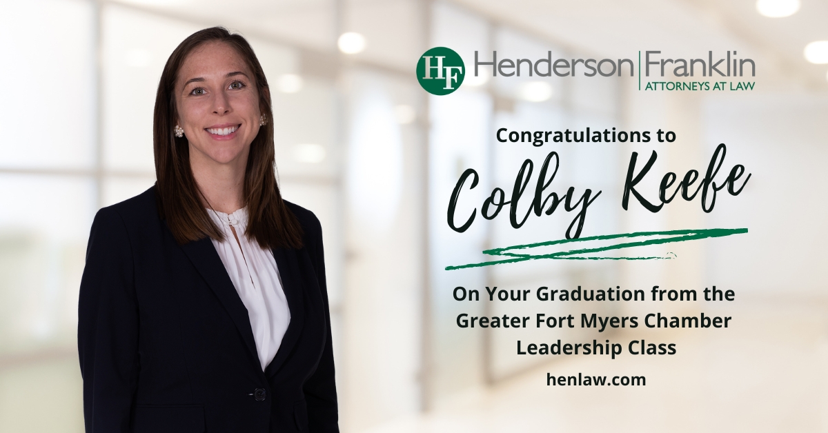 Florida Association Attorney Colby Keefe Graduates from Greater Fort ...