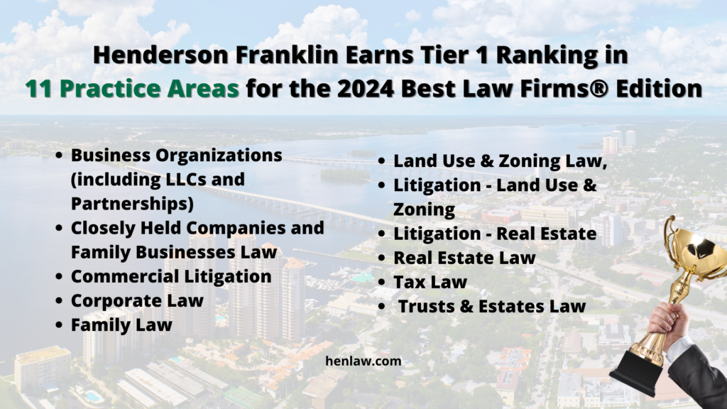 Henderson Franklin Earns Tier 1 Ranking in 11 Practice Areas for the ...