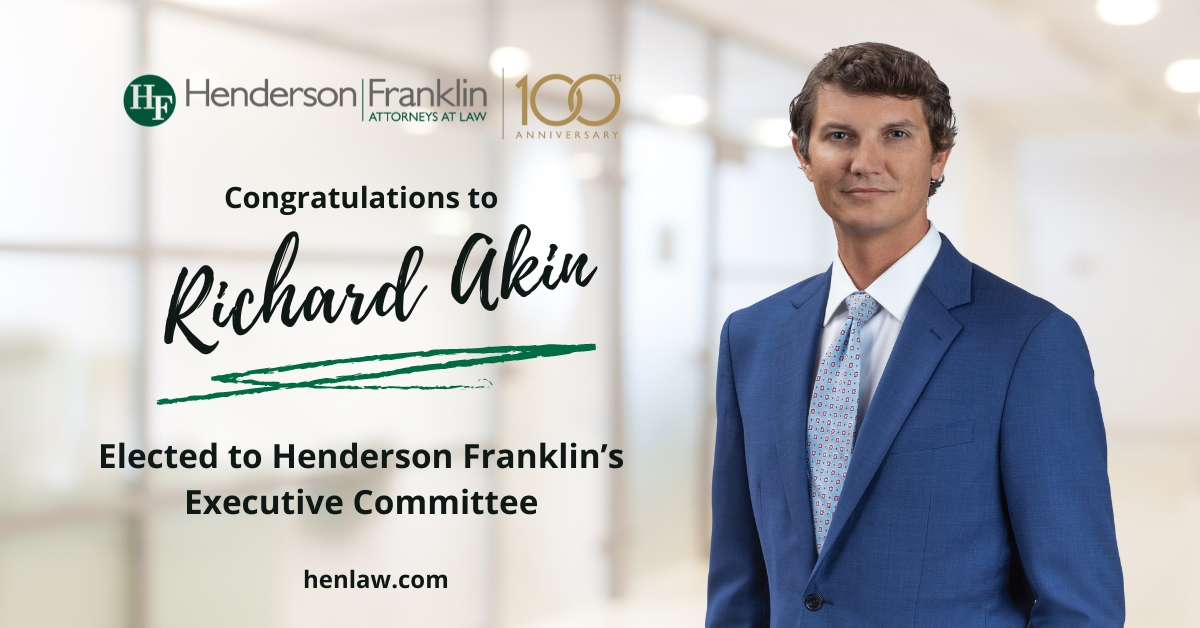 Richard Akin Elected to Henderson Franklin’s Executive Committe ...