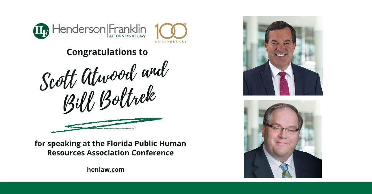 Attorneys Atwood and Boltrek Deliver a Legislative Update at Florida ...