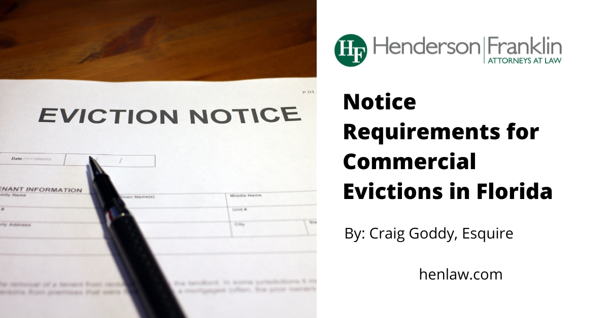 Understanding Commercial Eviction Notice Requirements in Florida
