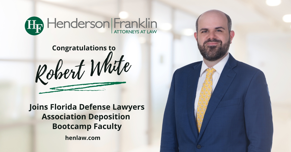 Robert White Joins Faculty of FDLA 2025 Deposition Bootcamp