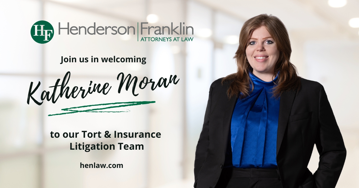 Katherine Moran Joins Henderson Franklin’s Litigation Team in Fort Myers